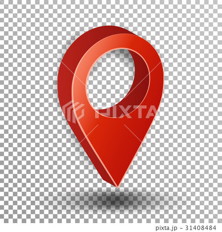 3d Map Pointer Vector. Red Navigator Symbolのイラスト素材 [31408484] - PIXTA