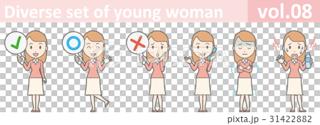Illustration of a young lady with long hair... - Stock Illustration ...