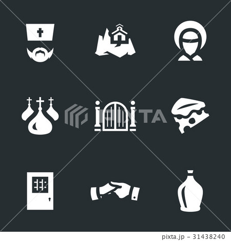 Vector Set of Monastery Icons.のイラスト素材 [31438240] - PIXTA