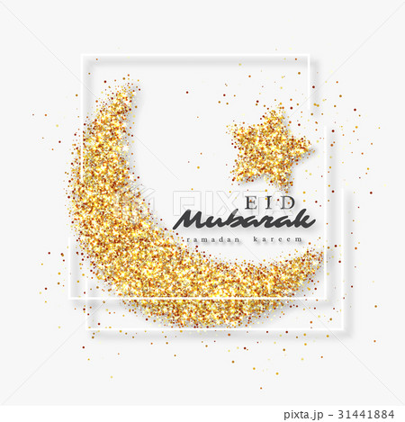 Eid Mubarak glitter design.のイラスト素材 [31441884] - PIXTA