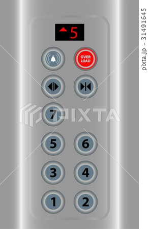Red sign overload alert in elevatorのイラスト素材 [31491645] - PIXTA