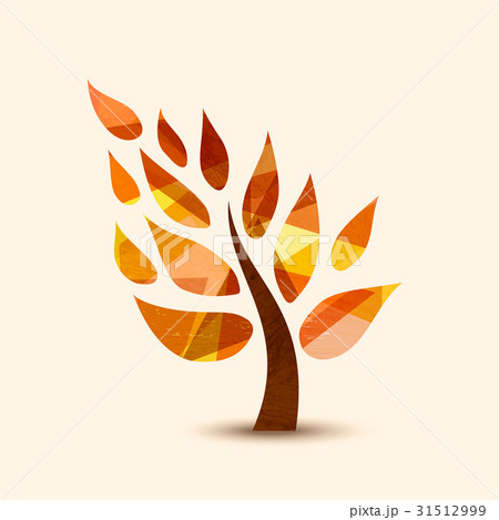 Fall tree symbol concept design for nature helpのイラスト素材 [31512999] - PIXTA