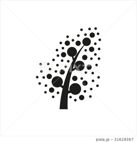 Simple minimal black tree icon symbol styleのイラスト素材 [31628367] - PIXTA
