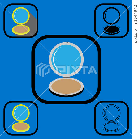 Powder box icons setのイラスト素材 [31644942] - PIXTA