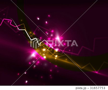 Neon lightning vector backgroundのイラスト素材 [31657753] - PIXTA