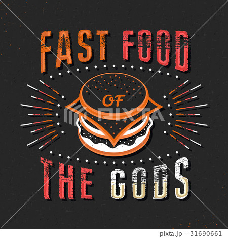 Set of Vintage Food Typographic Quotesのイラスト素材 [31690661] - PIXTA