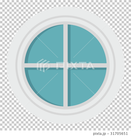 White round window icon isolated - Stock Illustration [31705651] - PIXTA