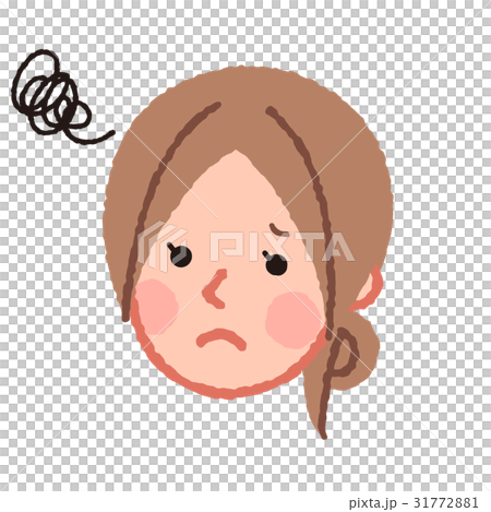 Diagonal face of a woman's face - Stock Illustration [31772881] - PIXTA