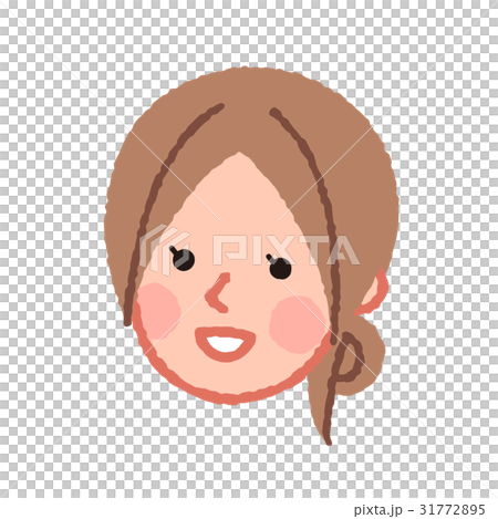 Laughing woman's face diagonal 1 - Stock Illustration [31772895] - PIXTA