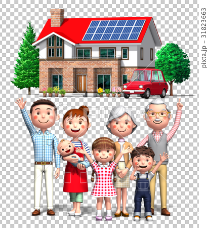 Family assembly My home white back - Stock Illustration [31823663] - PIXTA