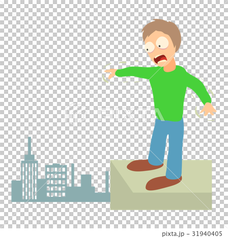 Acrophobia concept, cartoon illustration - Stock Illustration [31940405 ...