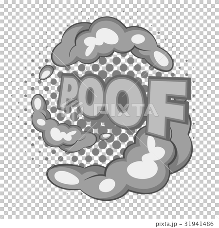 Bubble with expression Poof icon monochrome - Stock Illustration ...