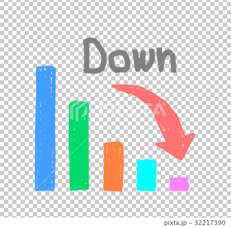 Graph going down - Stock Illustration [32217390] - PIXTA