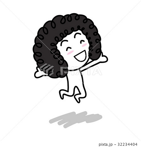 cartoon character feeling happyのイラスト素材 [32234404] - PIXTA