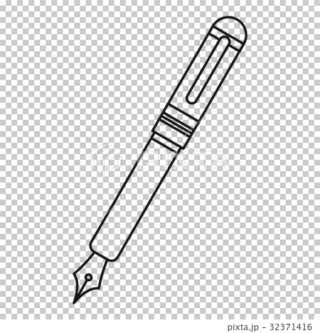 Black fountain pen icon outline - 스톡일러스트 [32371416] - PIXTA