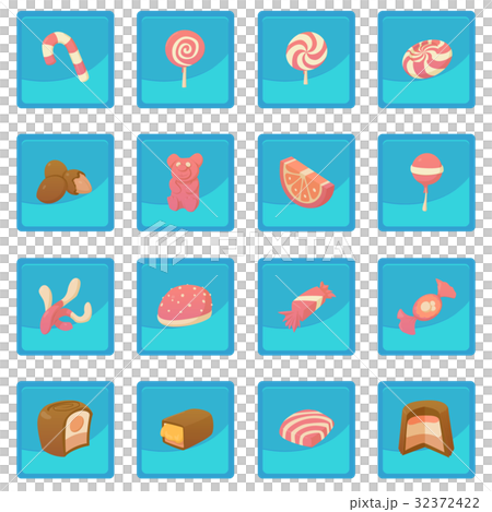 Sweets and candies icon blue app - Stock Illustration [32372422] - PIXTA