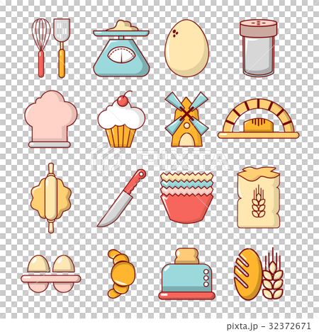 Bakery icons set, cartoon style - Stock Illustration [32372671] - PIXTA
