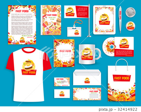 Corporate identity vector items for fast foodのイラスト素材 [32414922] - PIXTA