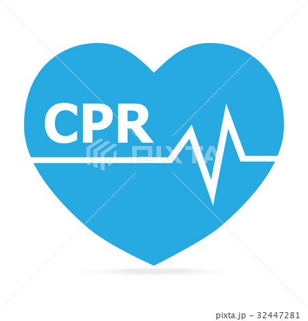 CPR, Cardiopulmonary resuscitation blue icon.のイラスト素材 [32447281] - PIXTA