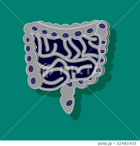 gastrointestinal tract paper sticker on stylishのイラスト素材 [32481435] - PIXTA