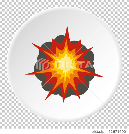 Fire explosion icon circle-插圖素材 [32671600] - PIXTA圖庫