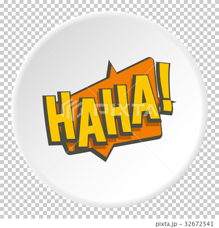 HAHA, comic text speech bubble icon circle - Stock Illustration ...
