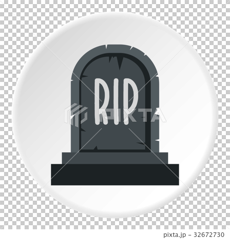 Stone tombstone rip icon circle - Stock Illustration [32672730] - PIXTA