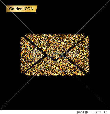 envelope gold iconのイラスト素材 [32734917] - PIXTA