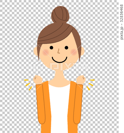 Young lady mama guts pose - Stock Illustration [32836468] - PIXTA
