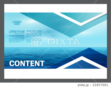 Seascape presentation layout design templateのイラスト素材 [32857001] - PIXTA