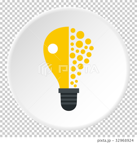 Light bulb icon circle - Stock Illustration [32968924] - PIXTA