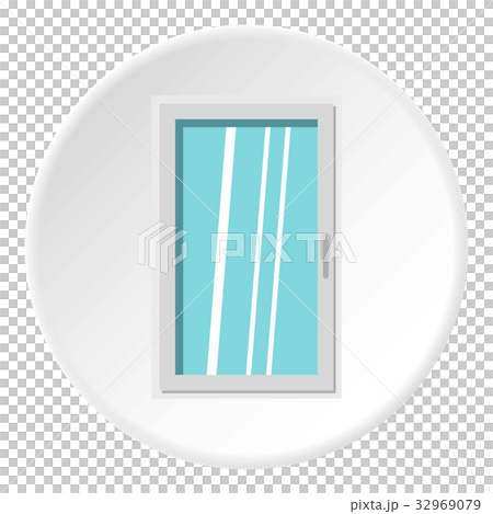 Closed white window icon circle - Stock Illustration [32969079] - PIXTA
