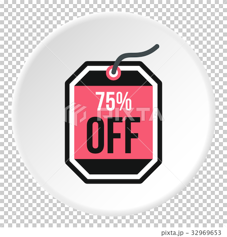 Sale tag 75 percent off icon circle - Stock Illustration [32969653] - PIXTA