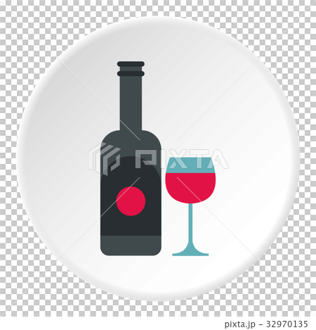 Wine and glass icon circle - Stock Illustration [32970135] - PIXTA