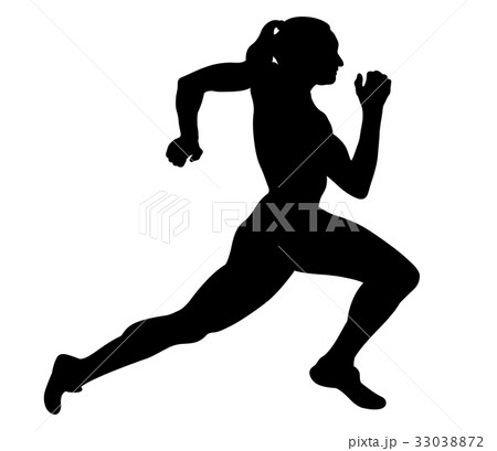 fast running womanのイラスト素材 [33038872] - PIXTA