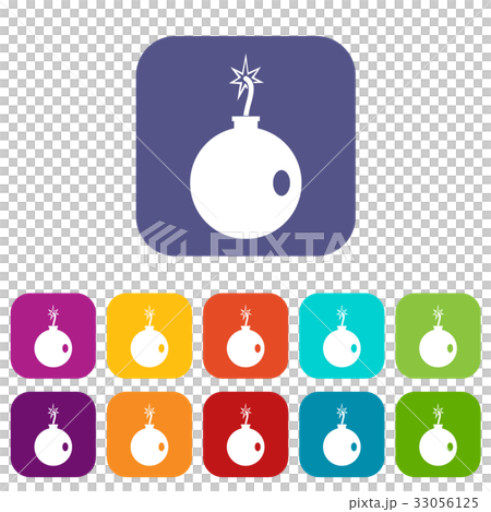 Cannonball icons set flat - Stock Illustration [33056125] - PIXTA