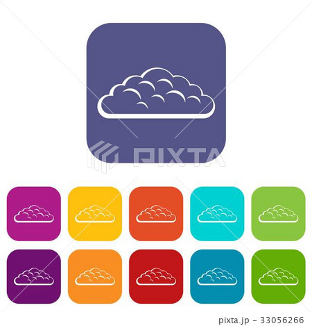 Spring cloud icons set flatのイラスト素材 [33056266] - PIXTA