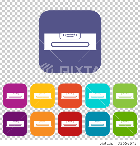 Building level icons set flat - Stock Illustration [33056673] - PIXTA