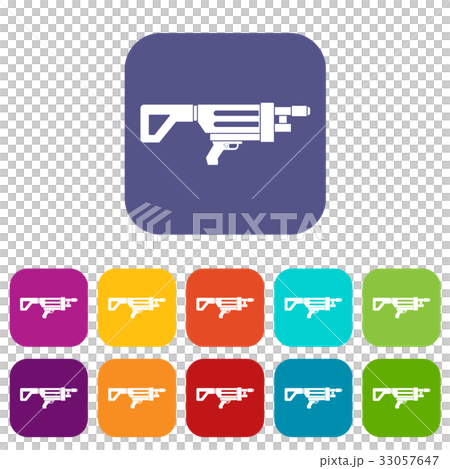 Game gun icons set flat - Stock Illustration [33057647] - PIXTA