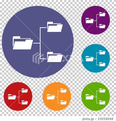 Folders structure icons set - Stock Illustration [33058048] - PIXTA