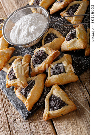 Hamantaschen cookies or hamans earsの写真素材 [33126053] - PIXTA
