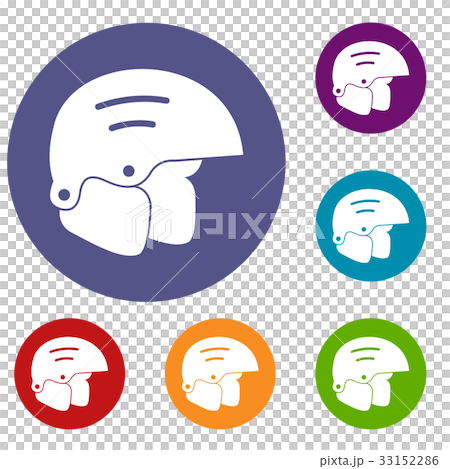 Snowboard helmets icons set - Stock Illustration [33152286] - PIXTA