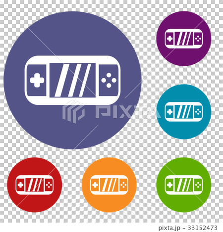 Portable video game console icons set - Stock Illustration [33152473 ...