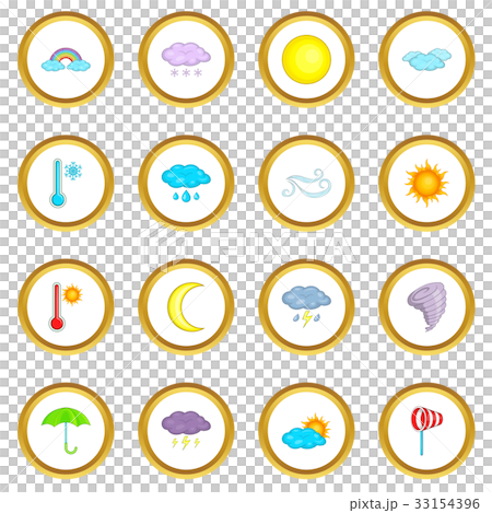 Weather icons circle - Stock Illustration [33154396] - PIXTA