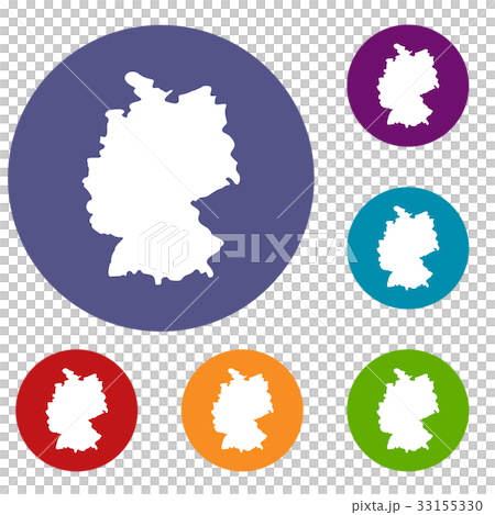 Map of Germany icons set - Stock Illustration [33155330] - PIXTA