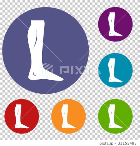 Human leg icons set - Stock Illustration [33155495] - PIXTA