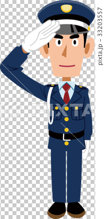 Men of security guard saluting - Stock Illustration [33203557] - PIXTA