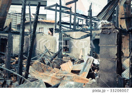 Conflagration fire damagedの写真素材 [33206007] - PIXTA