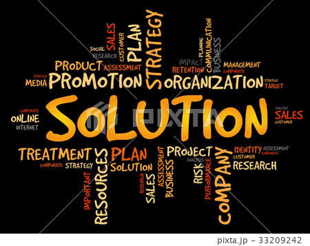 Solution word cloudのイラスト素材 [33209242] - PIXTA