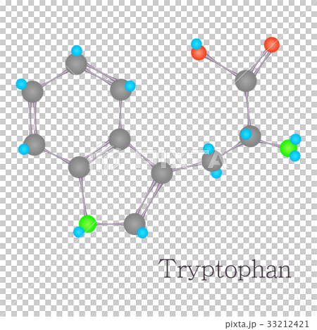 Tryptophan 3D molecule chemical science - Stock Illustration [33212421 ...